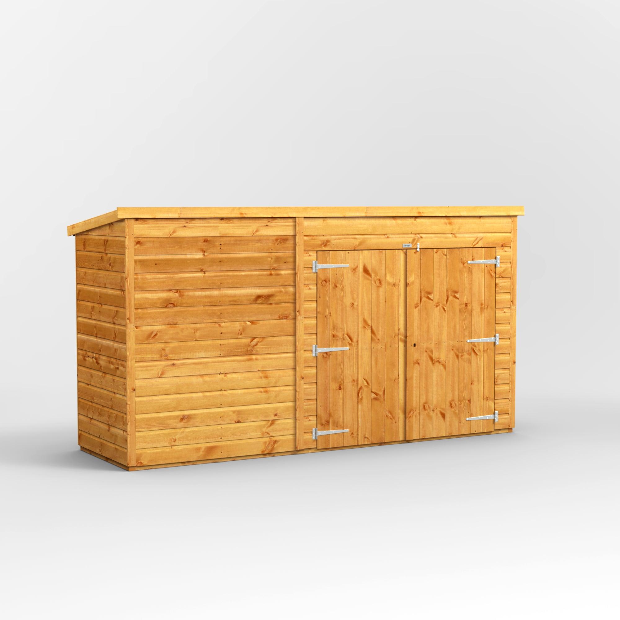 10x3 Power Wooden Bike Store - Pent Roof – Spearhead